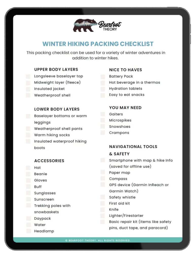 25 Winter Hiking Tips for Staying Warm and Safe in the Snow – Bearfoot ...